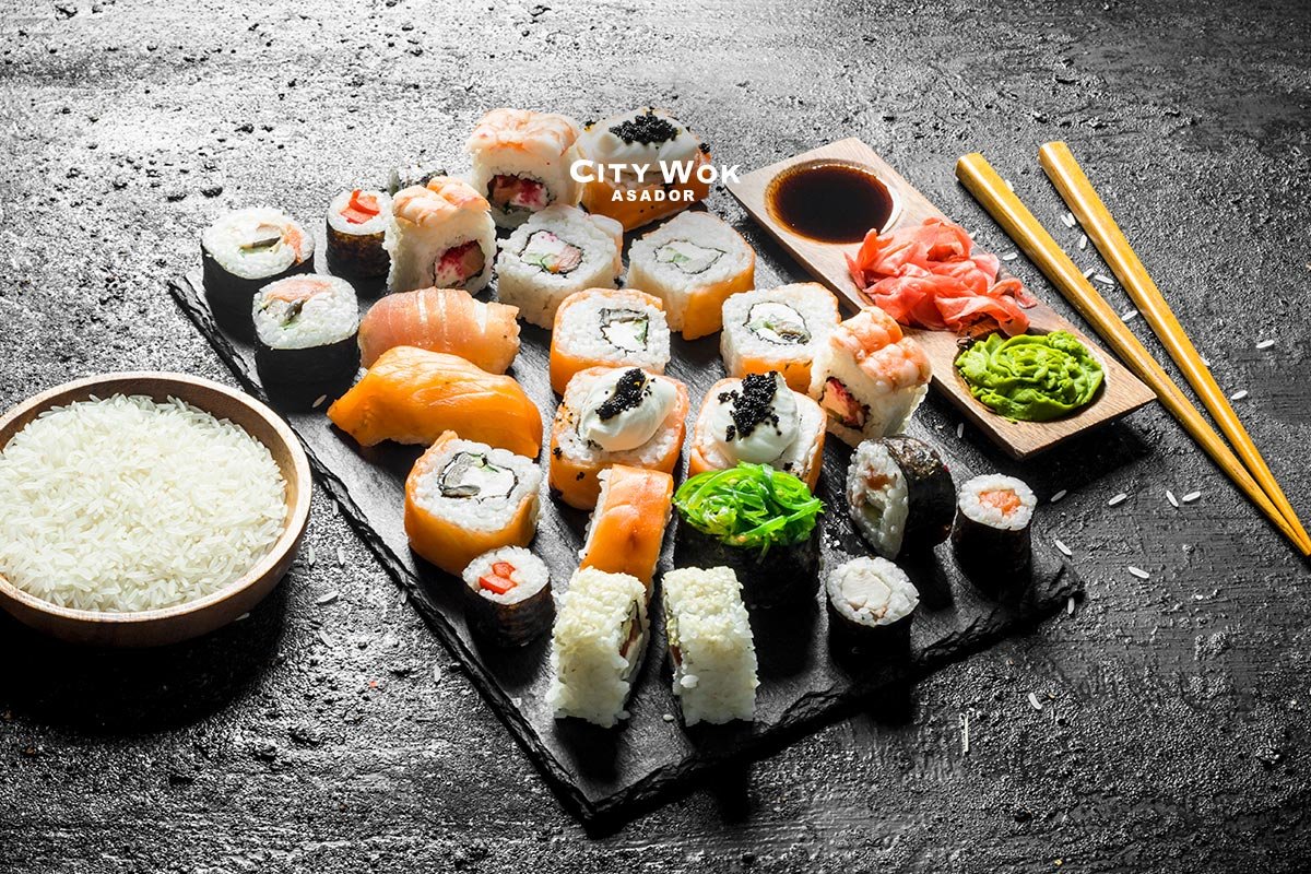Diferentes tipos de sushi - Asador City Wok Granada